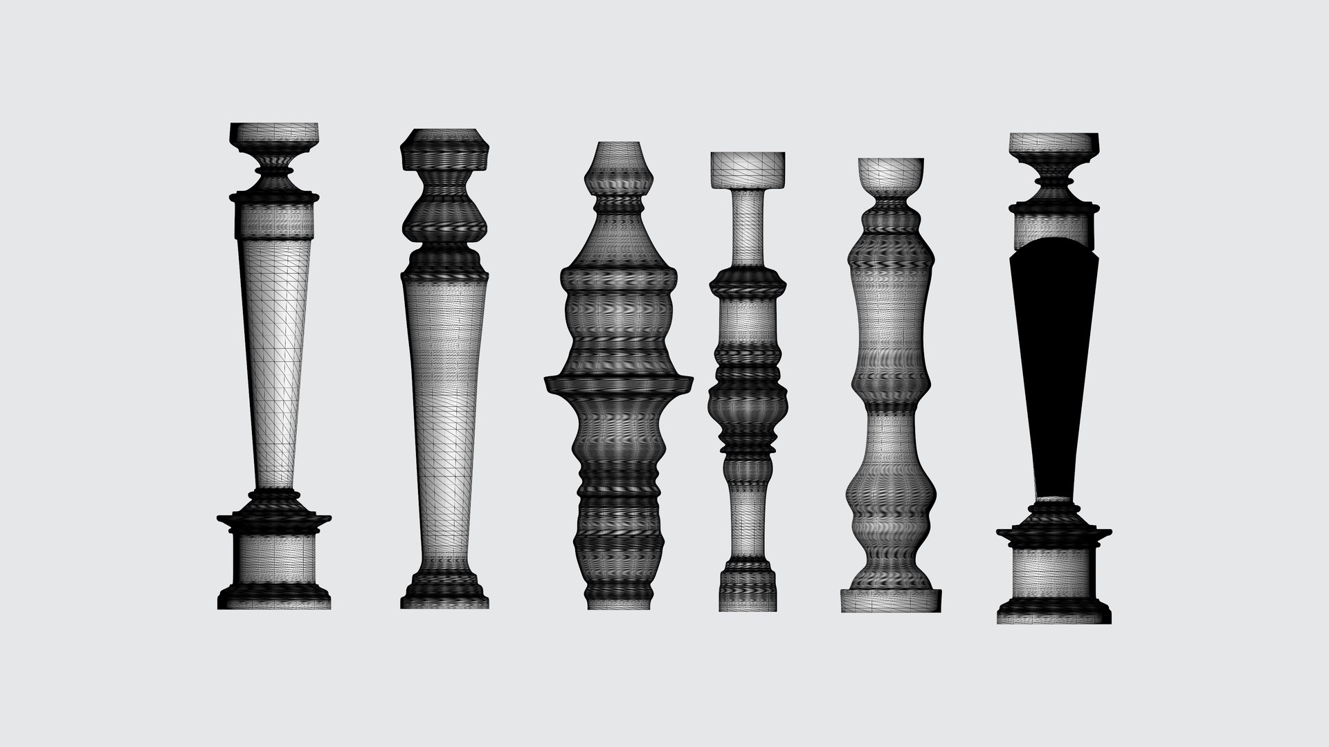 3D Balustrade Collection - TurboSquid 2198511