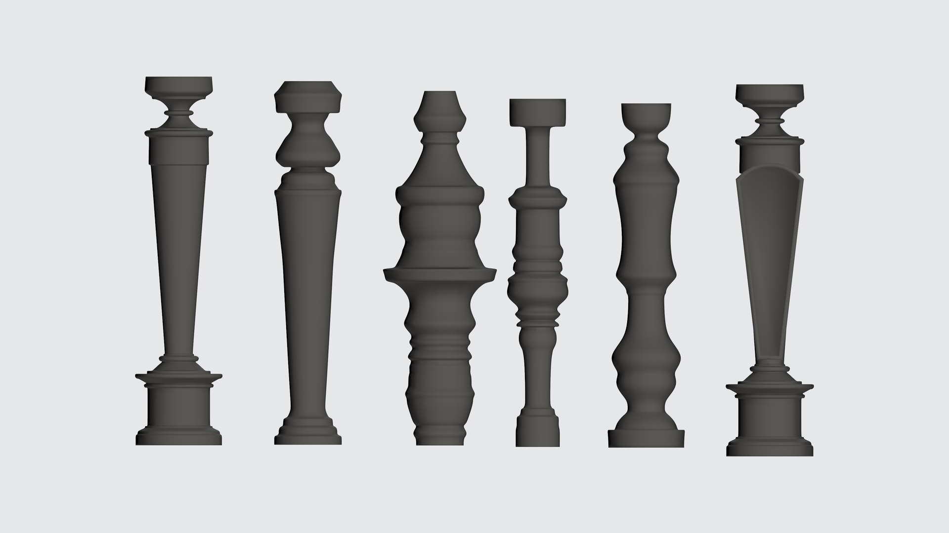 3D Balustrade Collection - TurboSquid 2198511