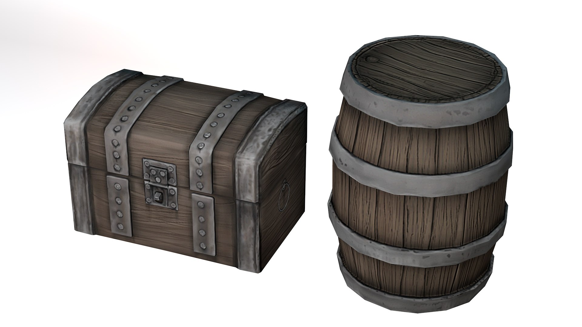 3D Barrel And Chest model - TurboSquid 1817943