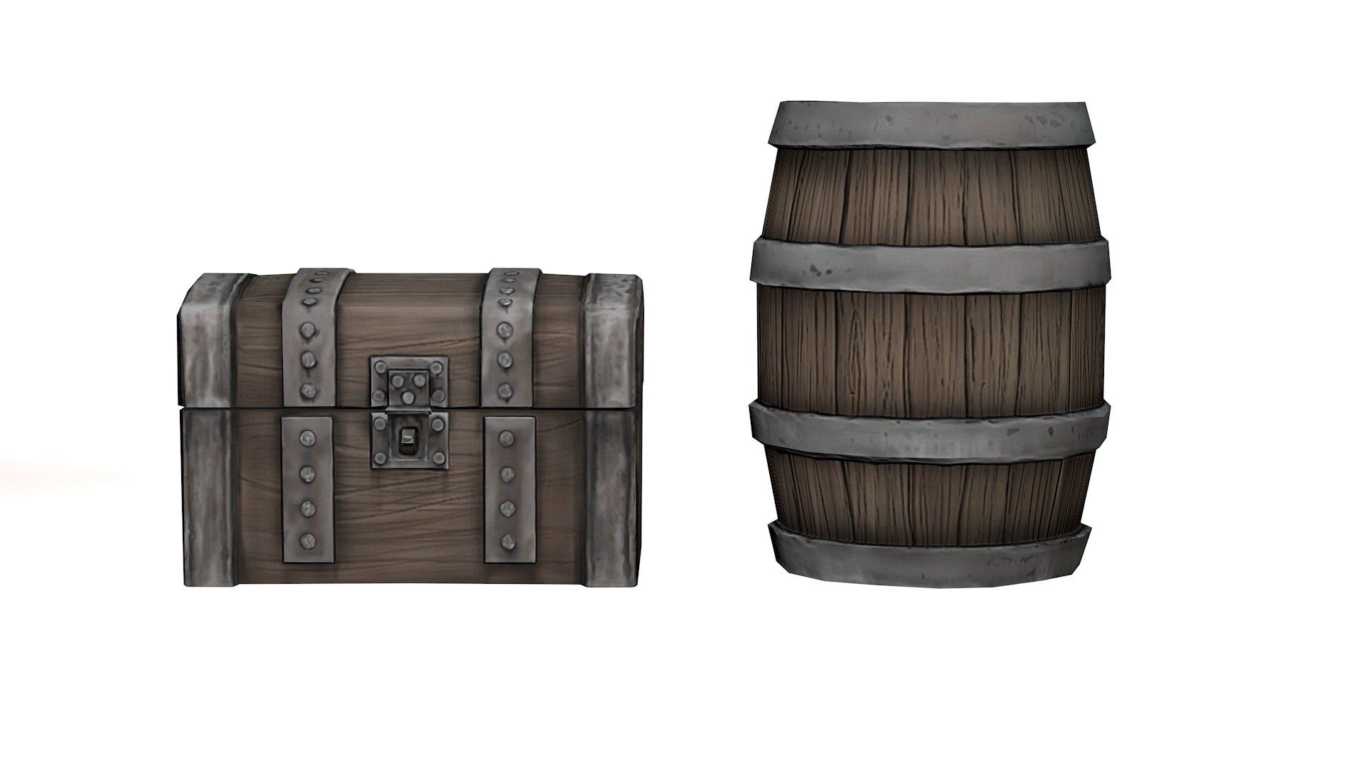 3D Barrel And Chest model - TurboSquid 1817943
