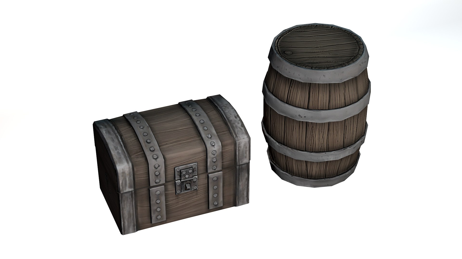 3D Barrel And Chest model - TurboSquid 1817943