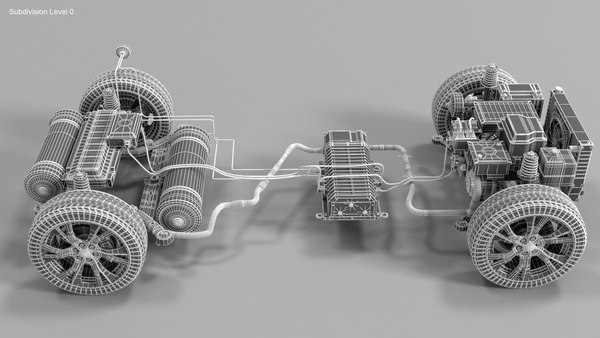 modelo 3d Colección de chasis FWD eléctricos y de hidrógeno ...
