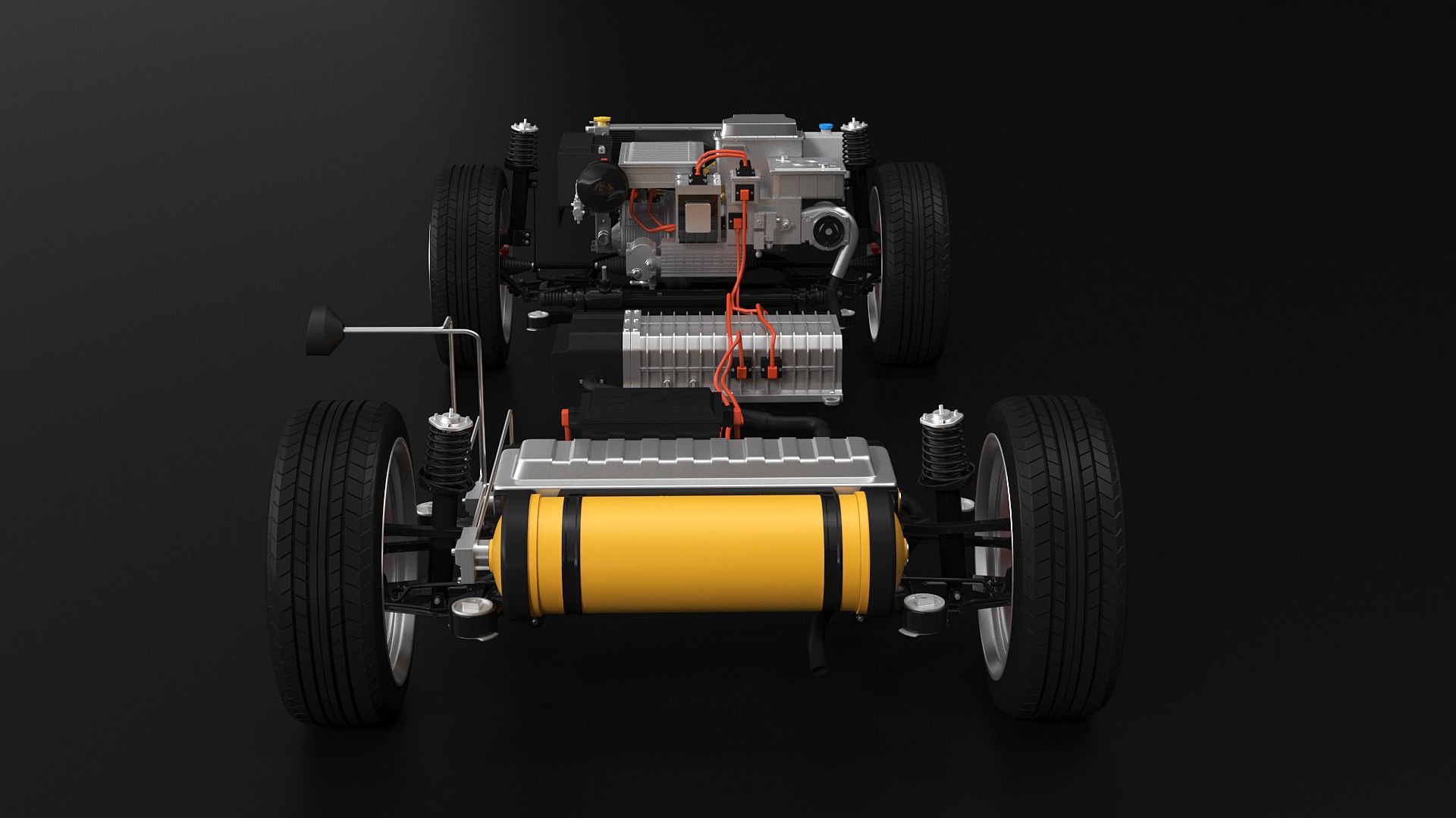 3D Electric And Hydrogen FWD Chassis Collection - TurboSquid 1839906
