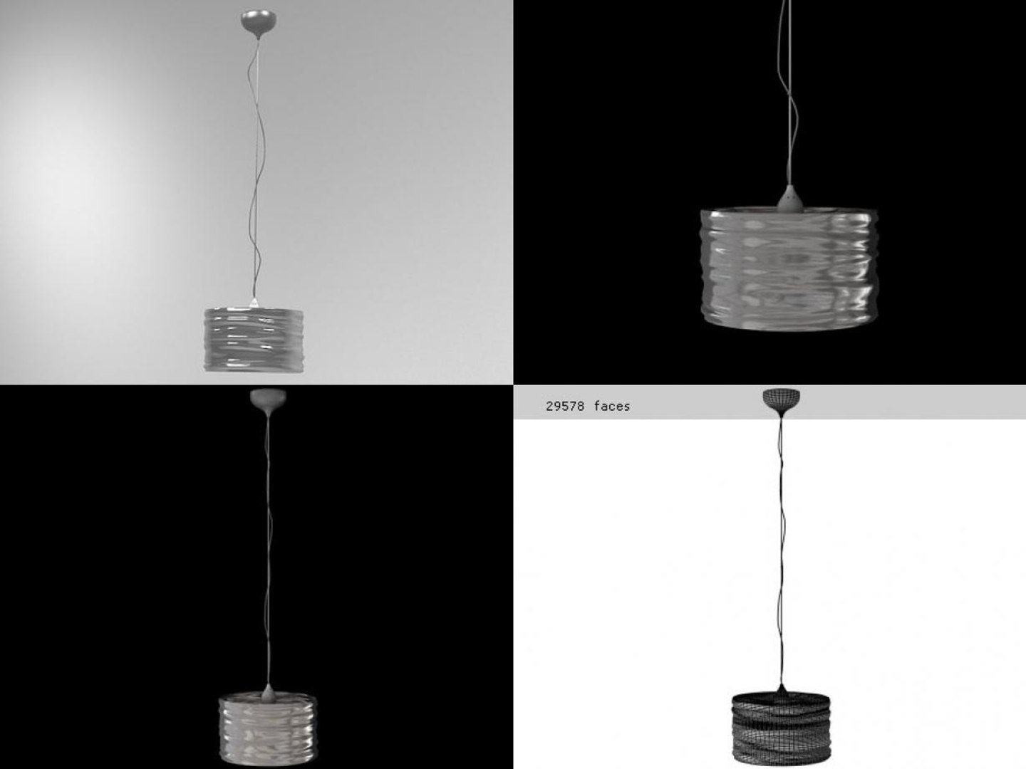 3D model aqua cil suspension lamp - TurboSquid 1183263