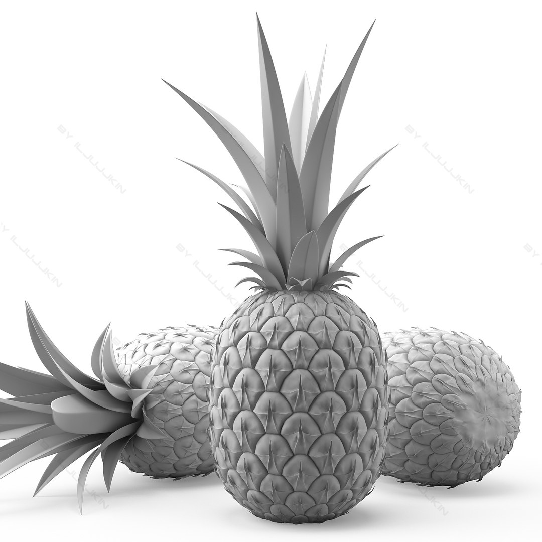 Realistic Pineapple 3d Model