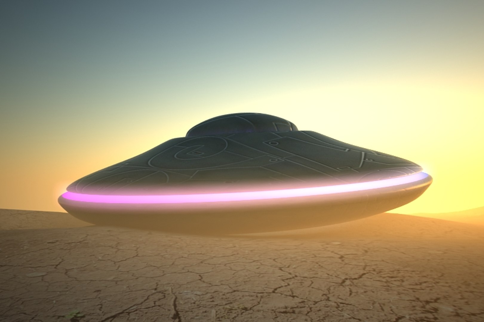 3d Ufo Alien Space