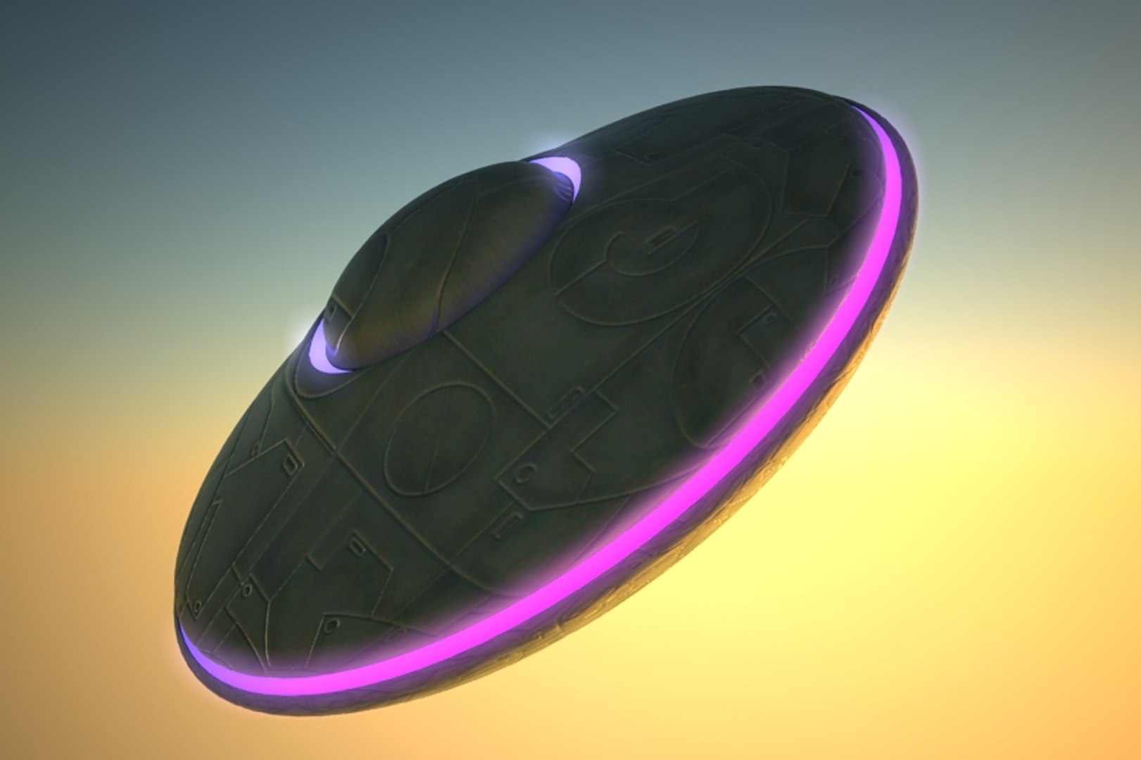 3d Ufo Alien Space