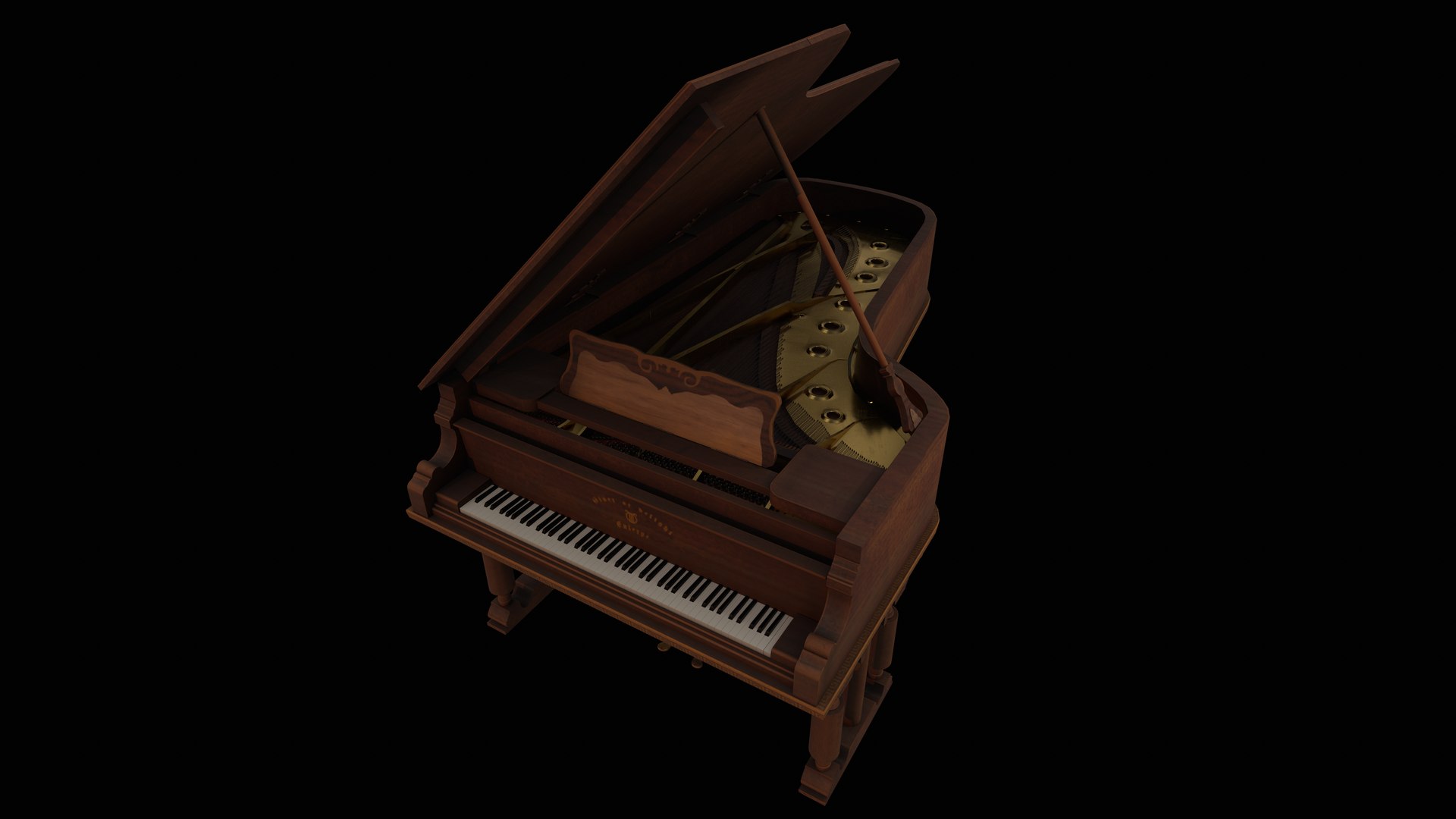 3D Realistic Custom Concert Grand Piano 3D Model Model - TurboSquid 2184902