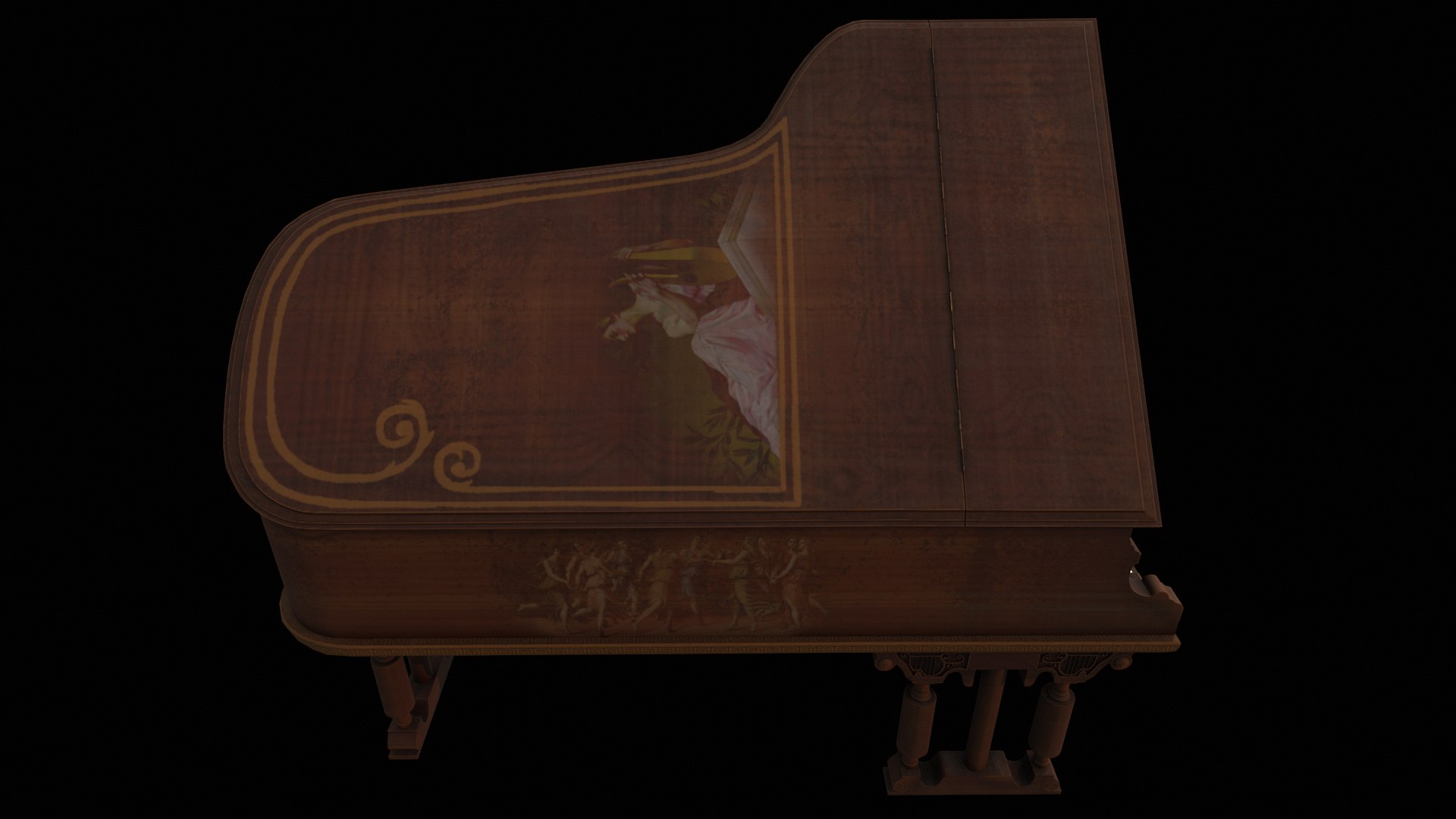 3D Realistic Custom Concert Grand Piano 3D Model Model - TurboSquid 2184902