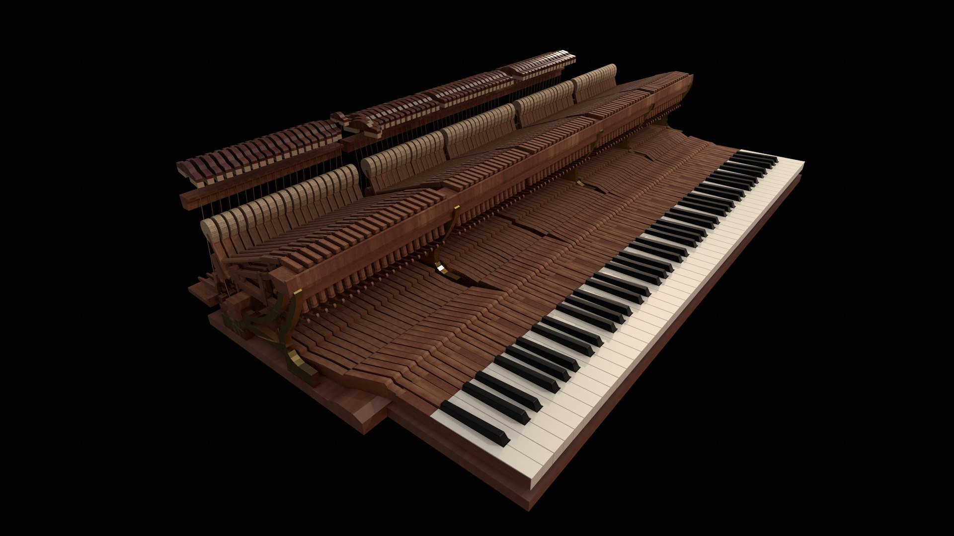 3D Realistic Custom Concert Grand Piano 3D Model Model - TurboSquid 2184902