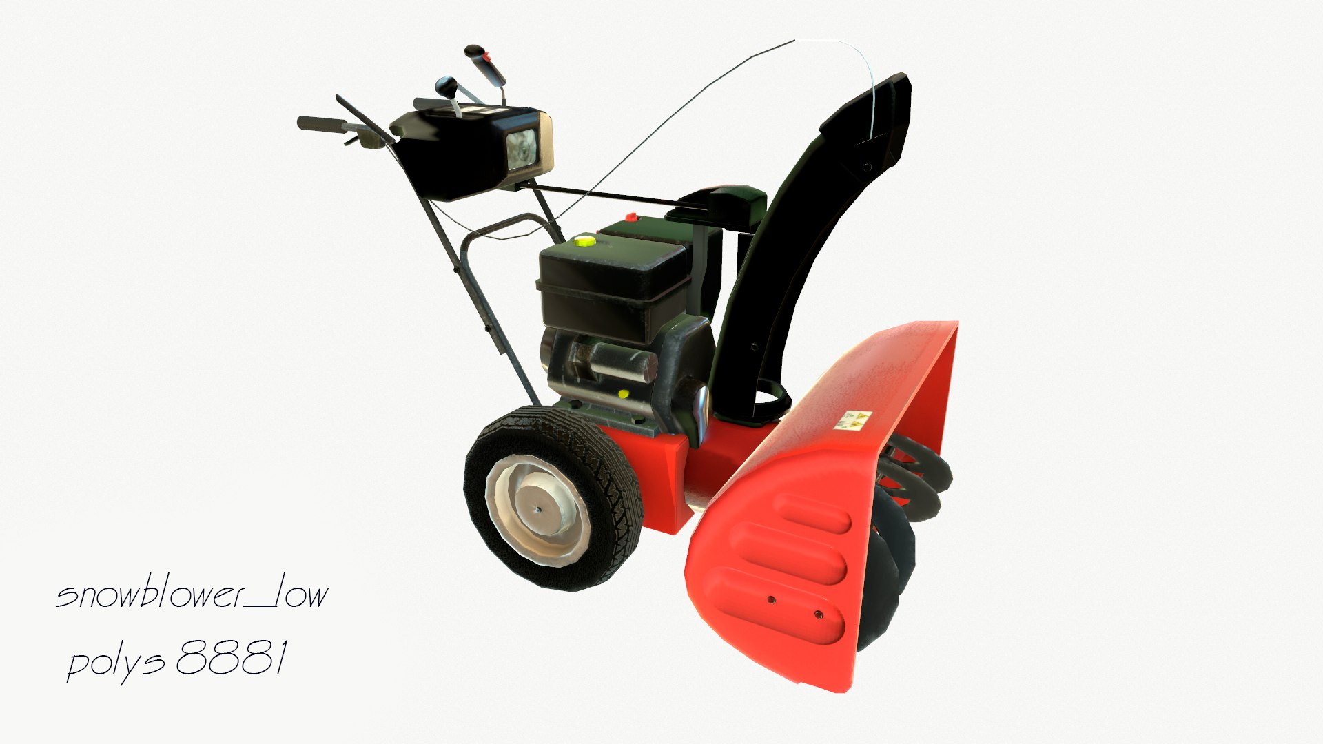 Snow Blower 3D Model - TurboSquid 2181013