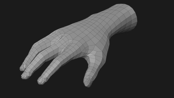 modelo 3d Realistic Low Poly Human Hand - TurboSquid 2015349