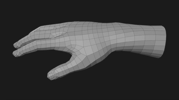 modelo 3d Realistic Low Poly Human Hand - TurboSquid 2015349