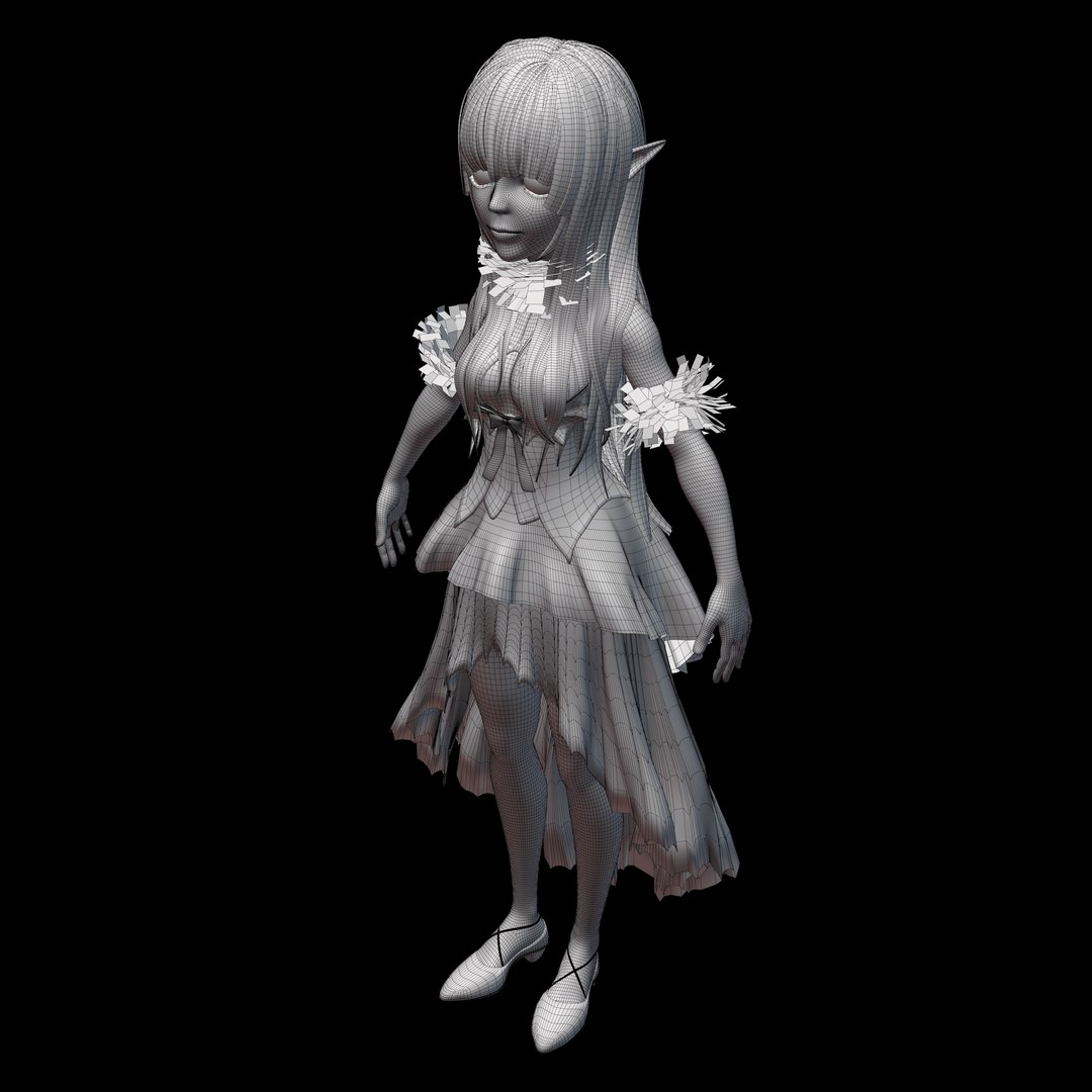 3D Vampire Girl Model - TurboSquid 2140528