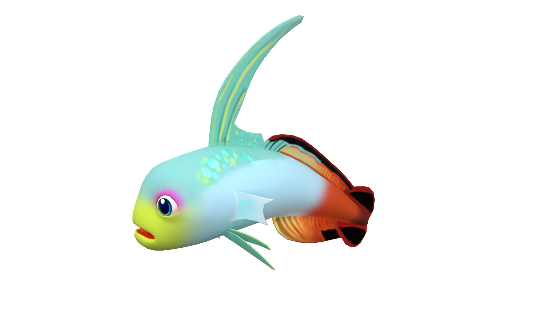 3D Model Goby Fish Toon Animation - TurboSquid 1585537