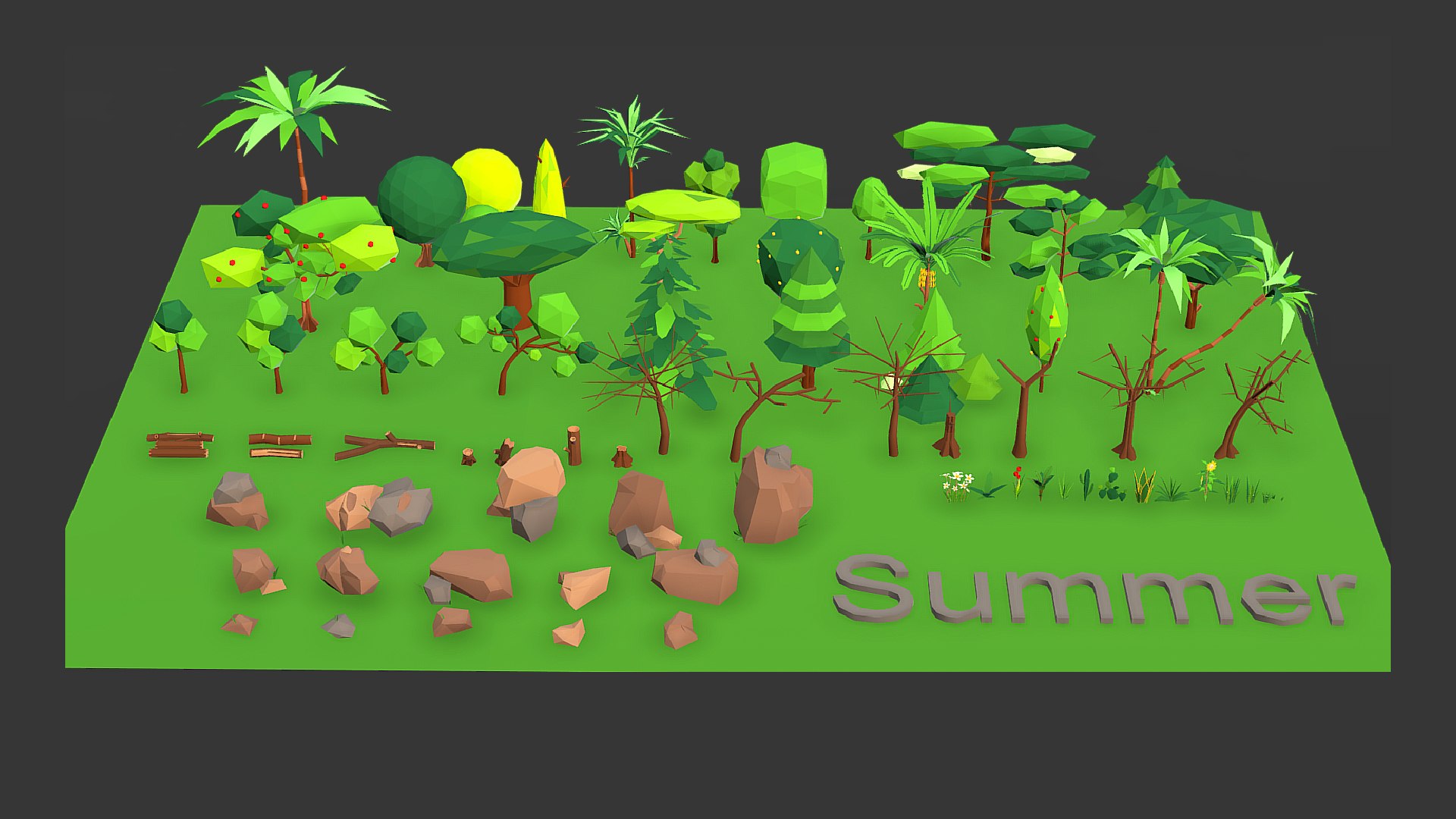 3D Low Poly Tree Collection Pack Low-poly 3D Model Model - TurboSquid 2018443