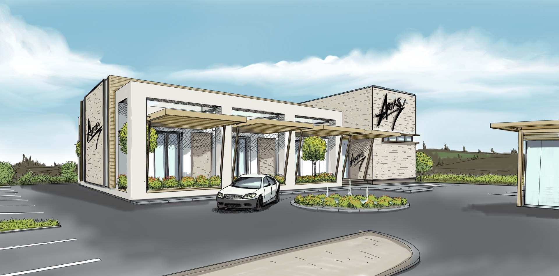 3D Sales Office Building One-Storey 3D Model - TurboSquid 1977442