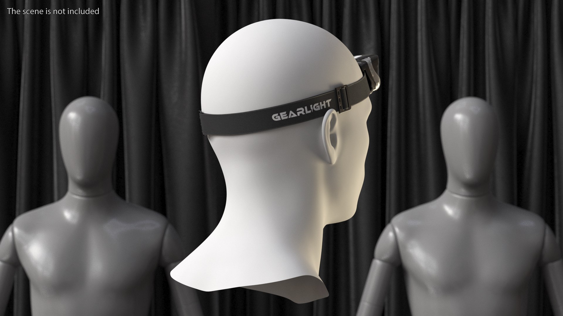 3D Model Headlamp GearLight LED On Mannequin Head - TurboSquid 2028913