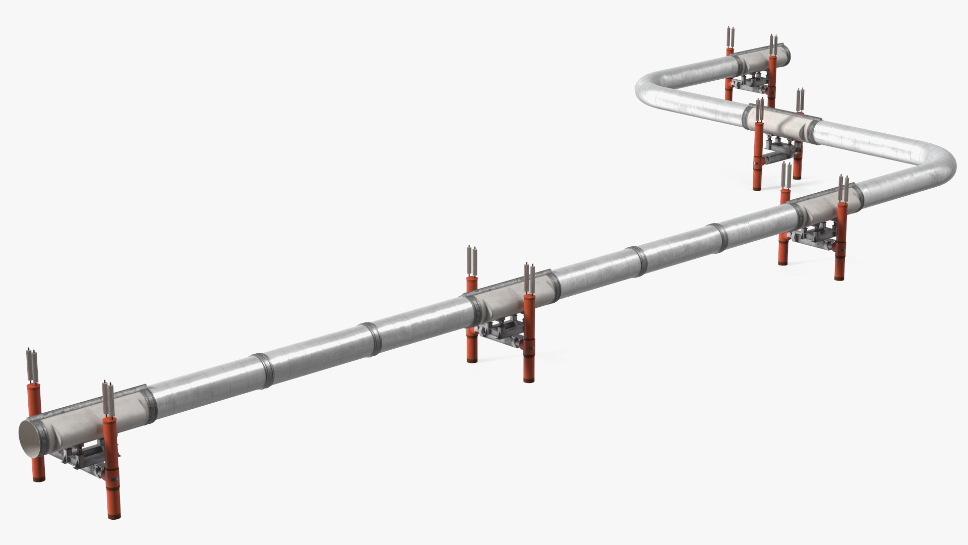 Gas Pipeline 3D - TurboSquid 1900293