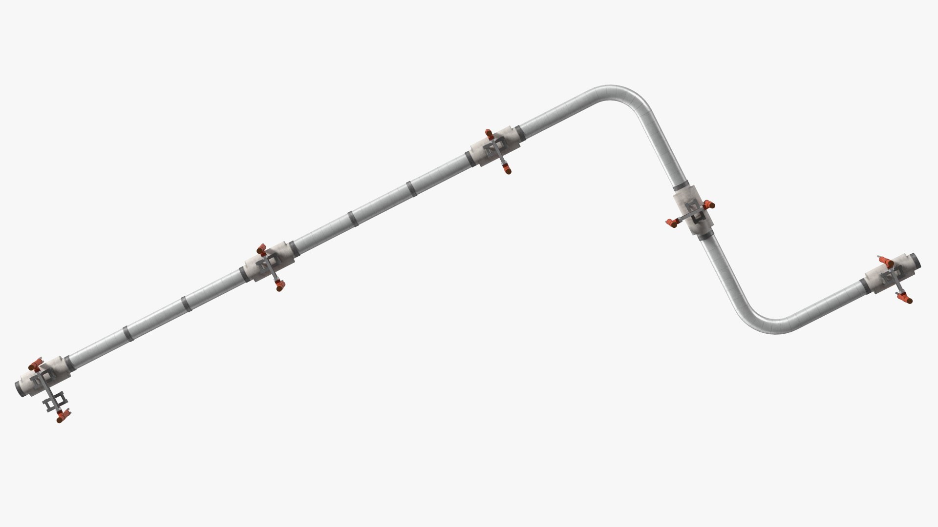 Gas Pipeline 3D - TurboSquid 1900293