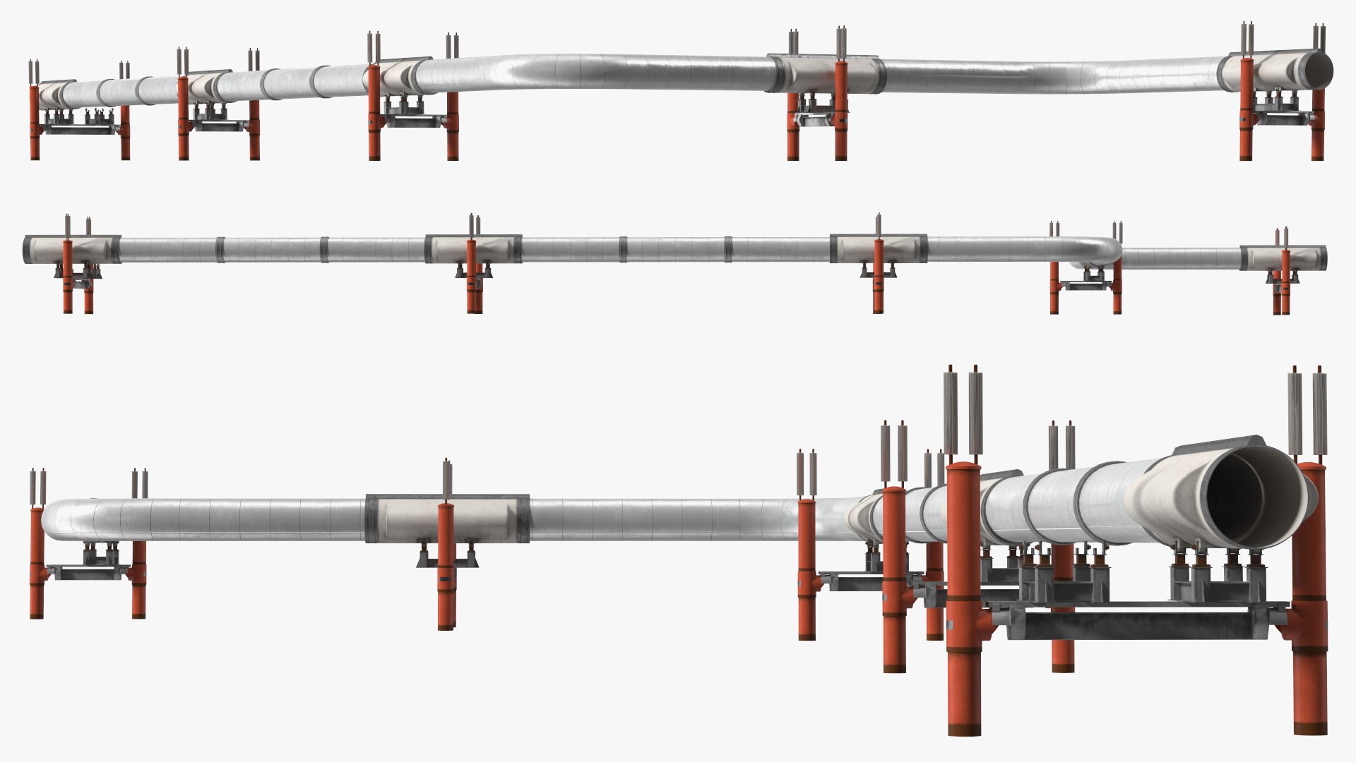 Gas Pipeline 3D - TurboSquid 1900293