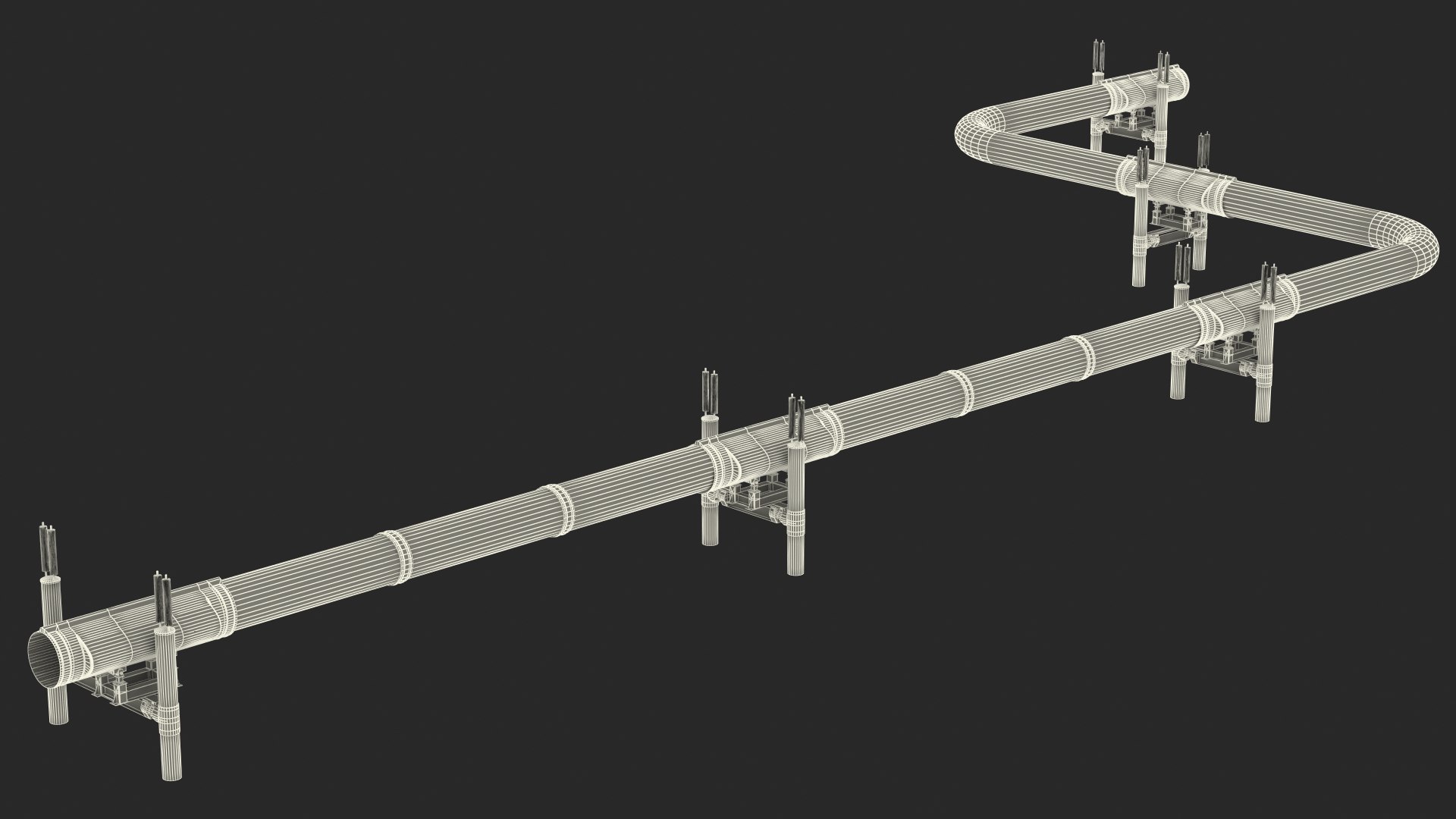 Gas Pipeline 3D - TurboSquid 1900293