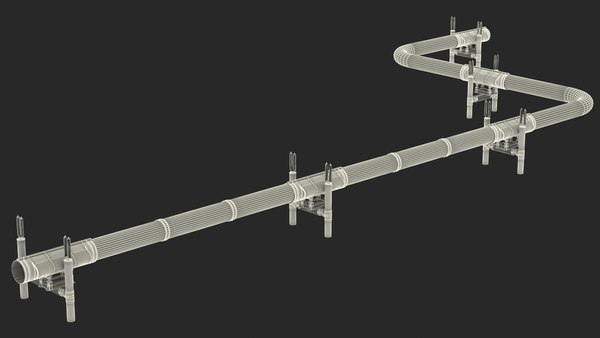 Gas Pipeline 3D - TurboSquid 1900293