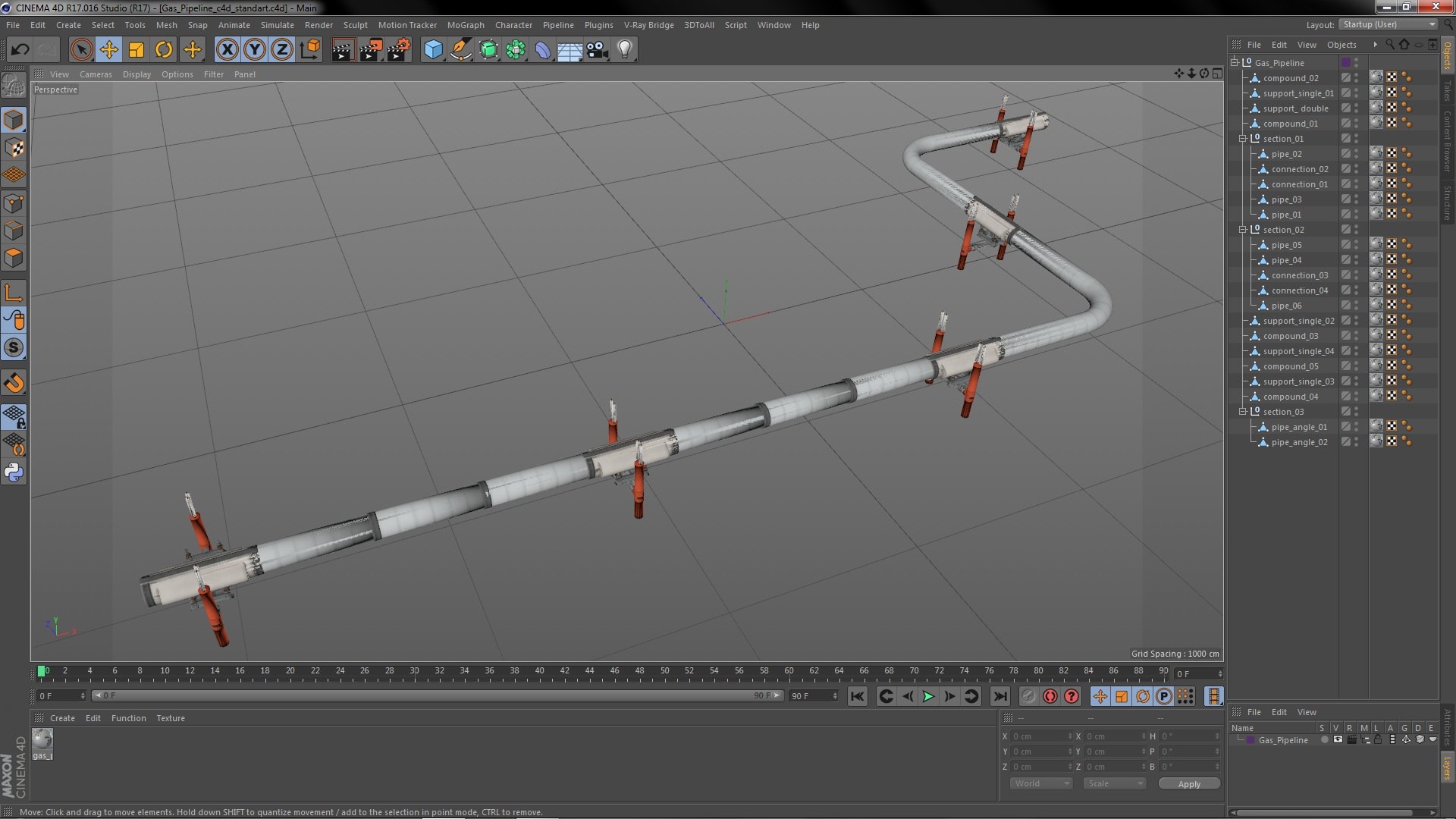 Gas Pipeline 3D - TurboSquid 1900293