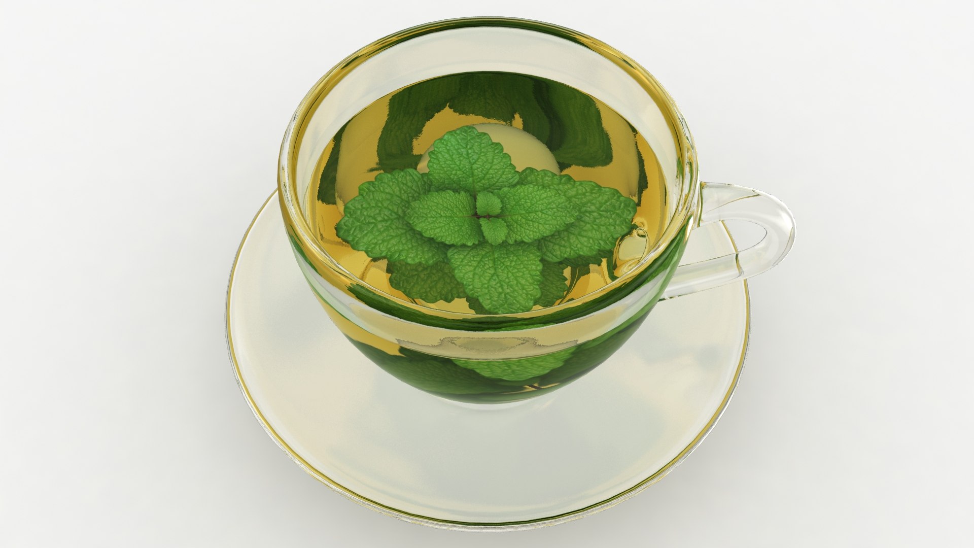 3D realistic mint tea - TurboSquid 1453136