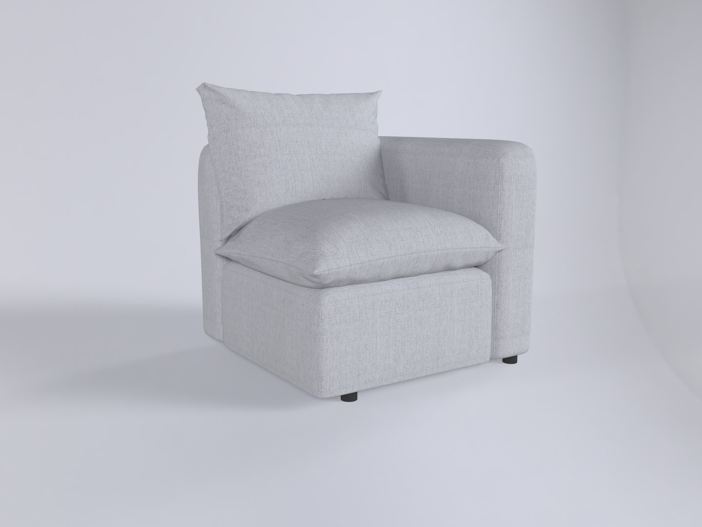 MOONLIGHT Chair With Right Arm White TO 3D Model - TurboSquid 1943961