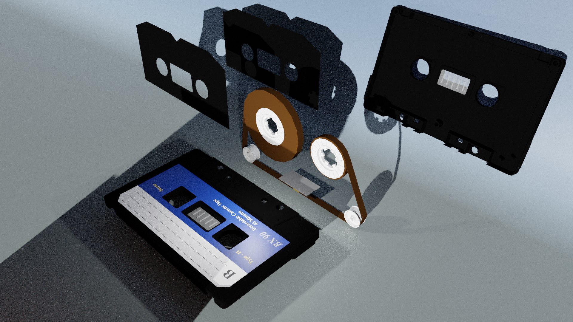 3D Cassette Tape With Case - TurboSquid 2008083