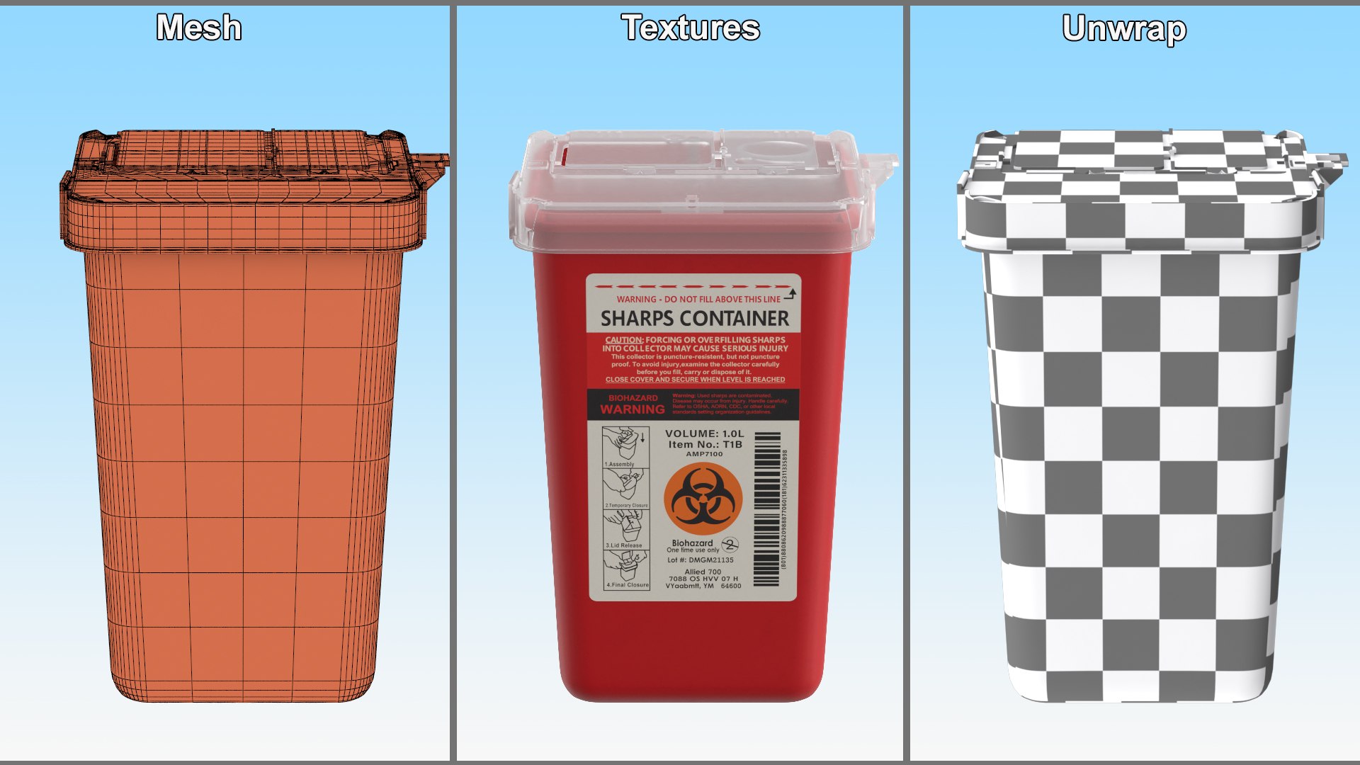 3D Model Laboratory Sharps Container - TurboSquid 2323074