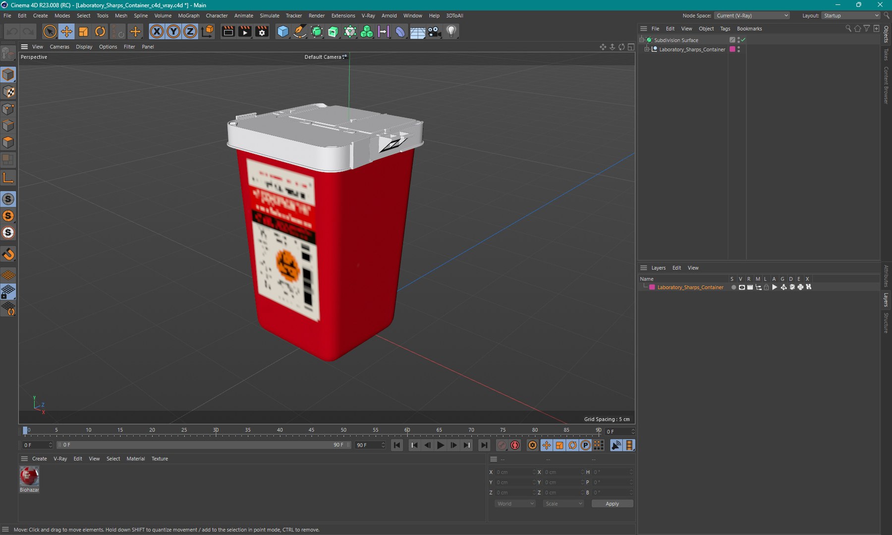 3D Model Laboratory Sharps Container - TurboSquid 2323074