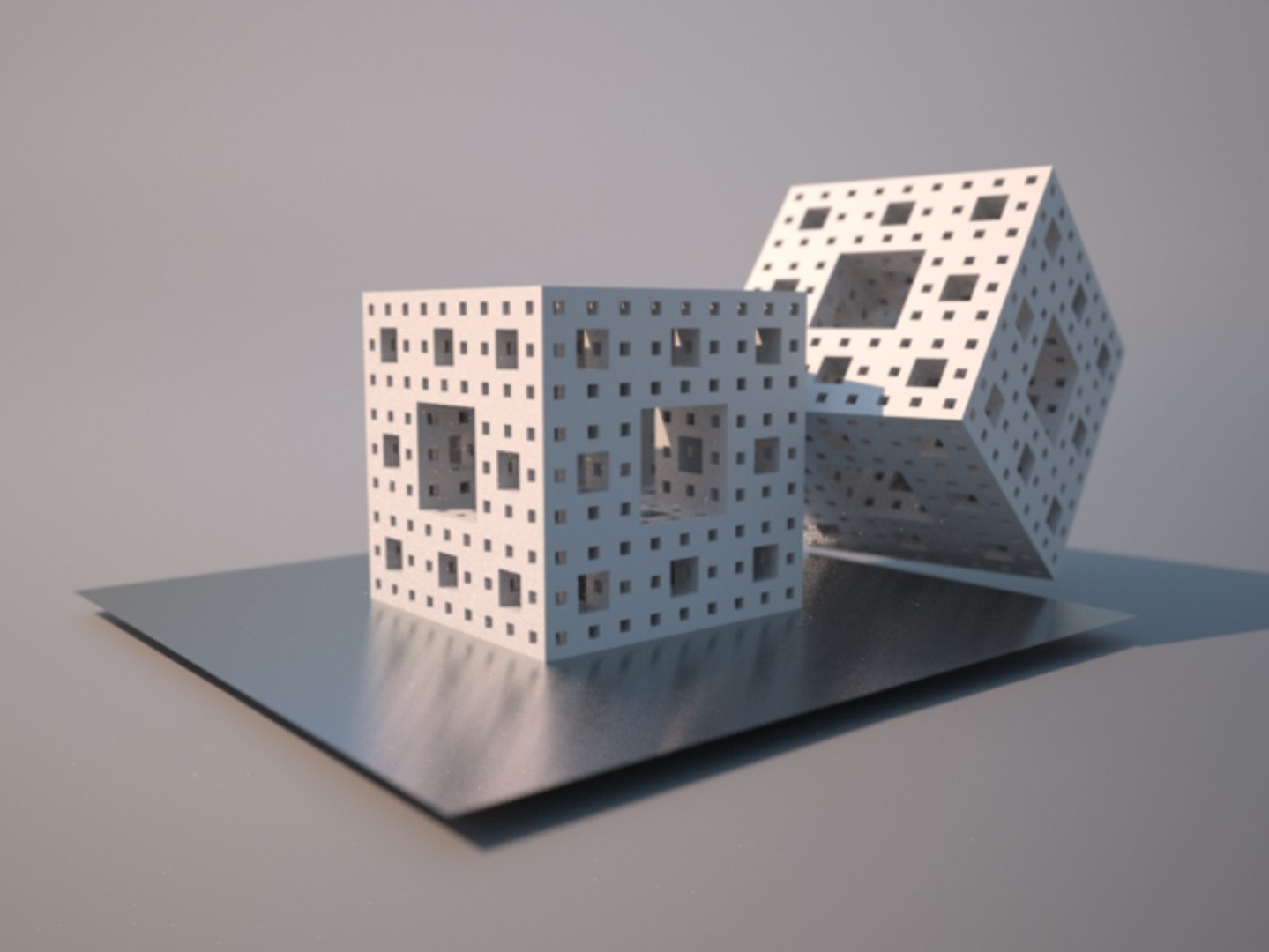 3d Model Of Menger Cube