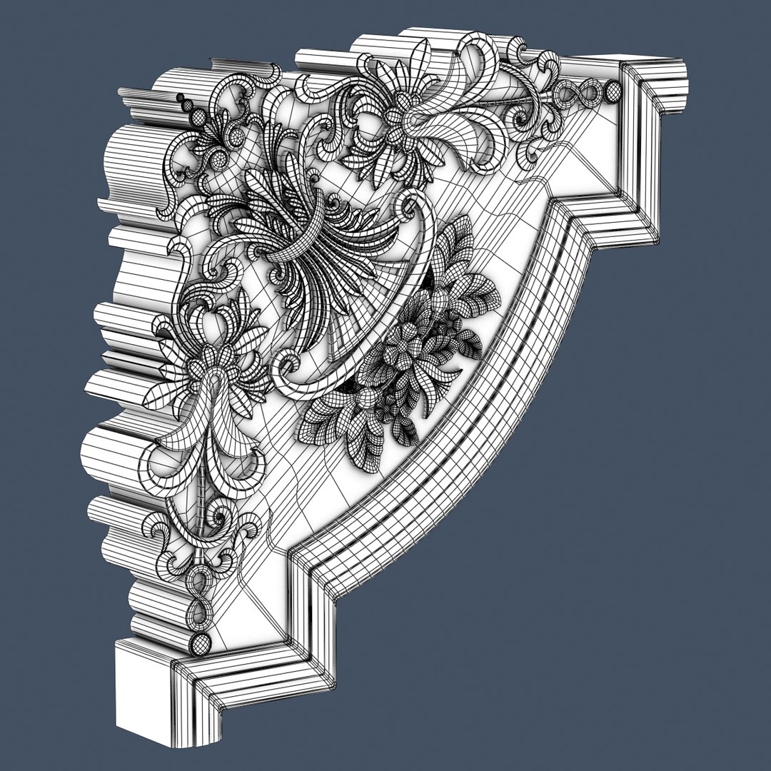 3d Molding Corner Model