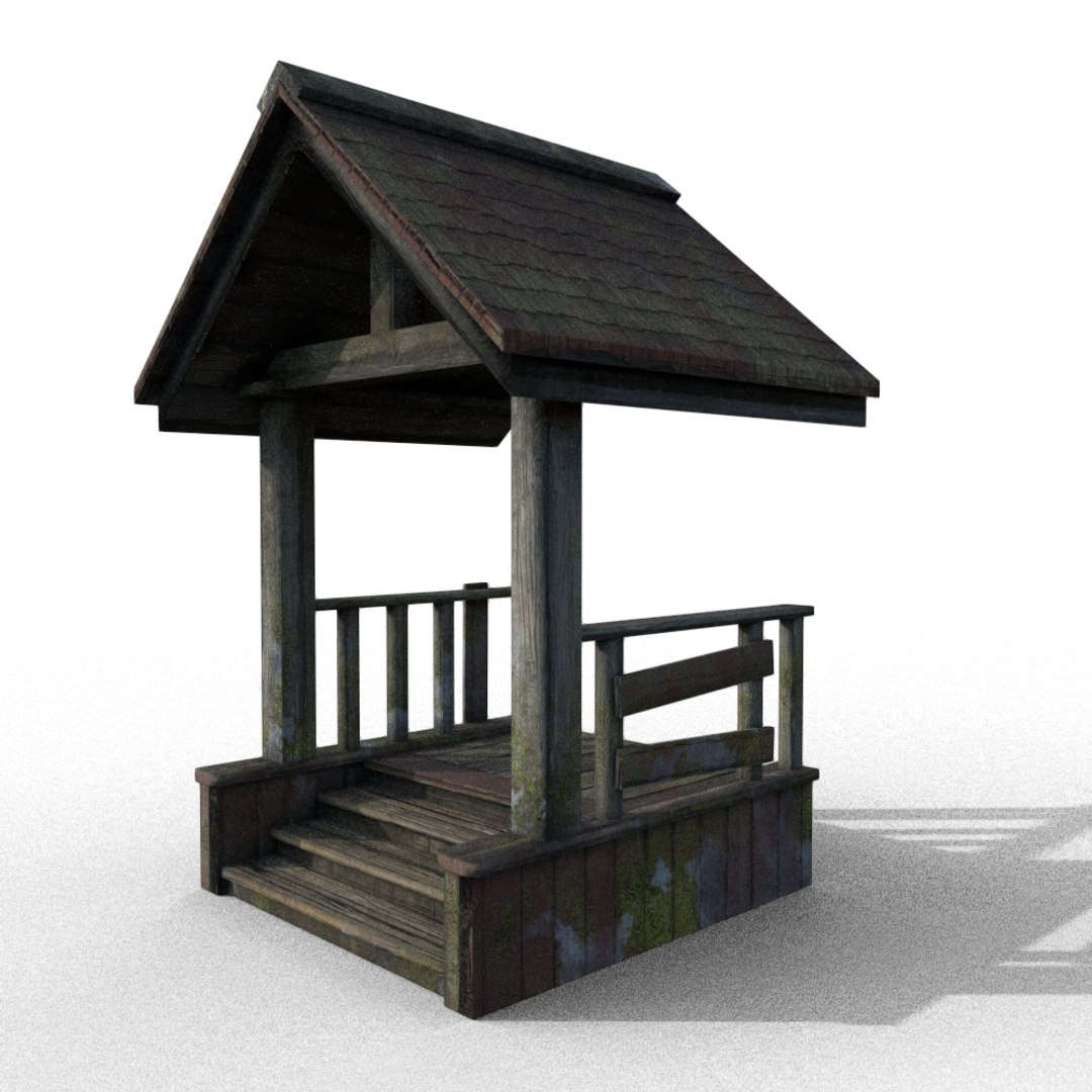 3D Model Wooden Porch - TurboSquid 1297127