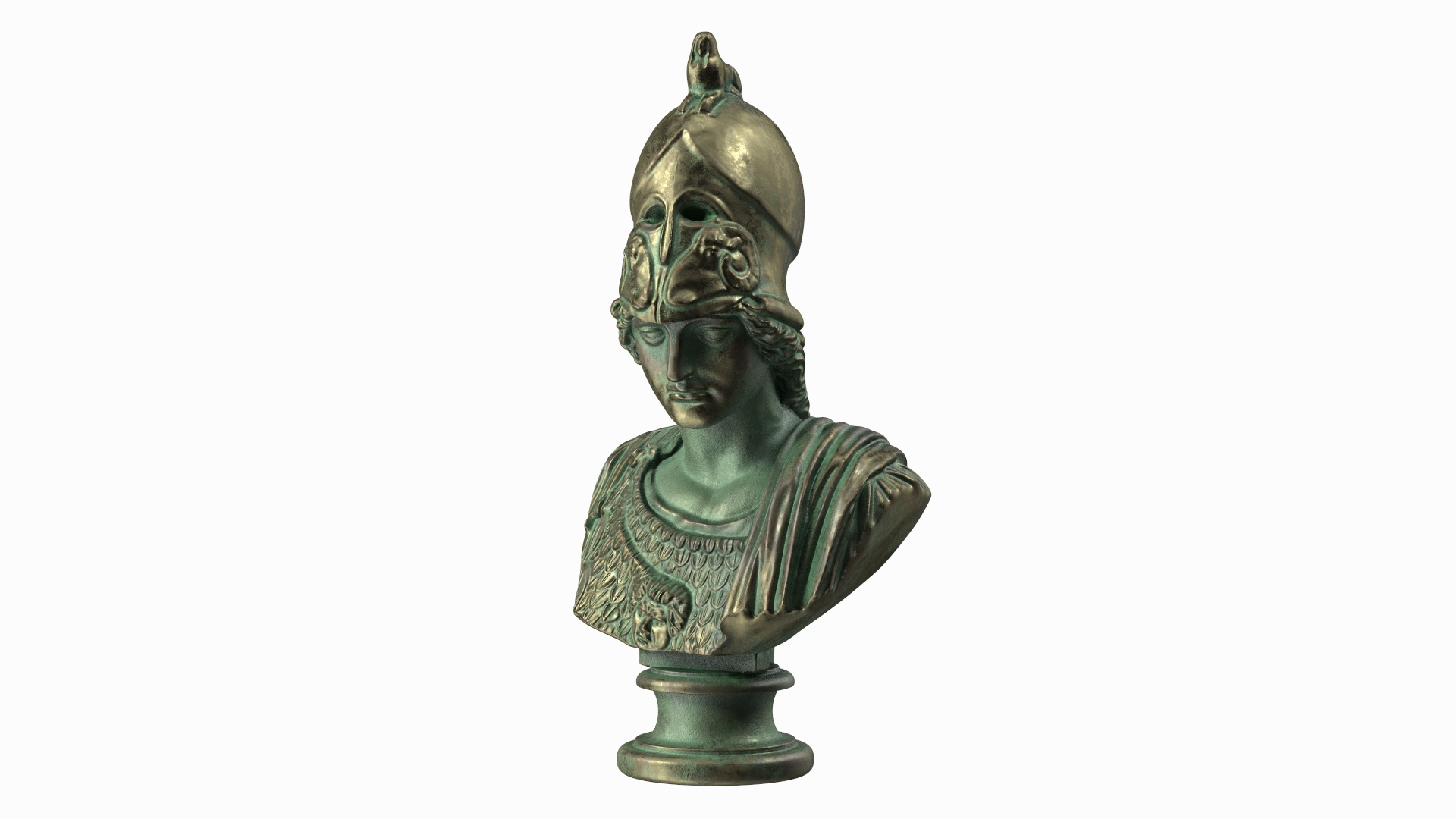 3D Bust Goddess Athena Bronze Old - TurboSquid 2080787