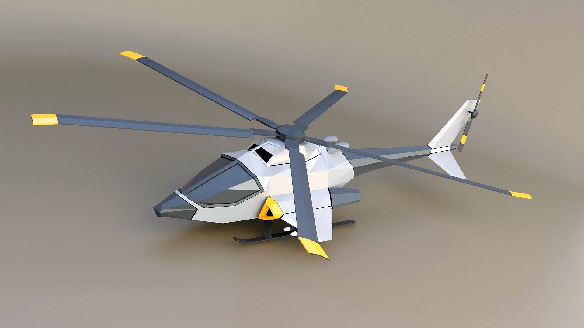 3D Lowpoly Generic Military Helicopter Model - TurboSquid 2033581