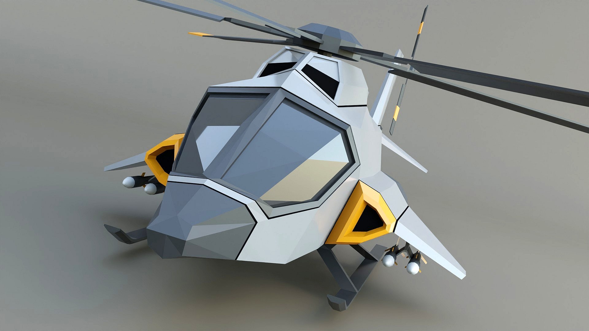 3D Lowpoly Generic Military Helicopter Model - TurboSquid 2033581
