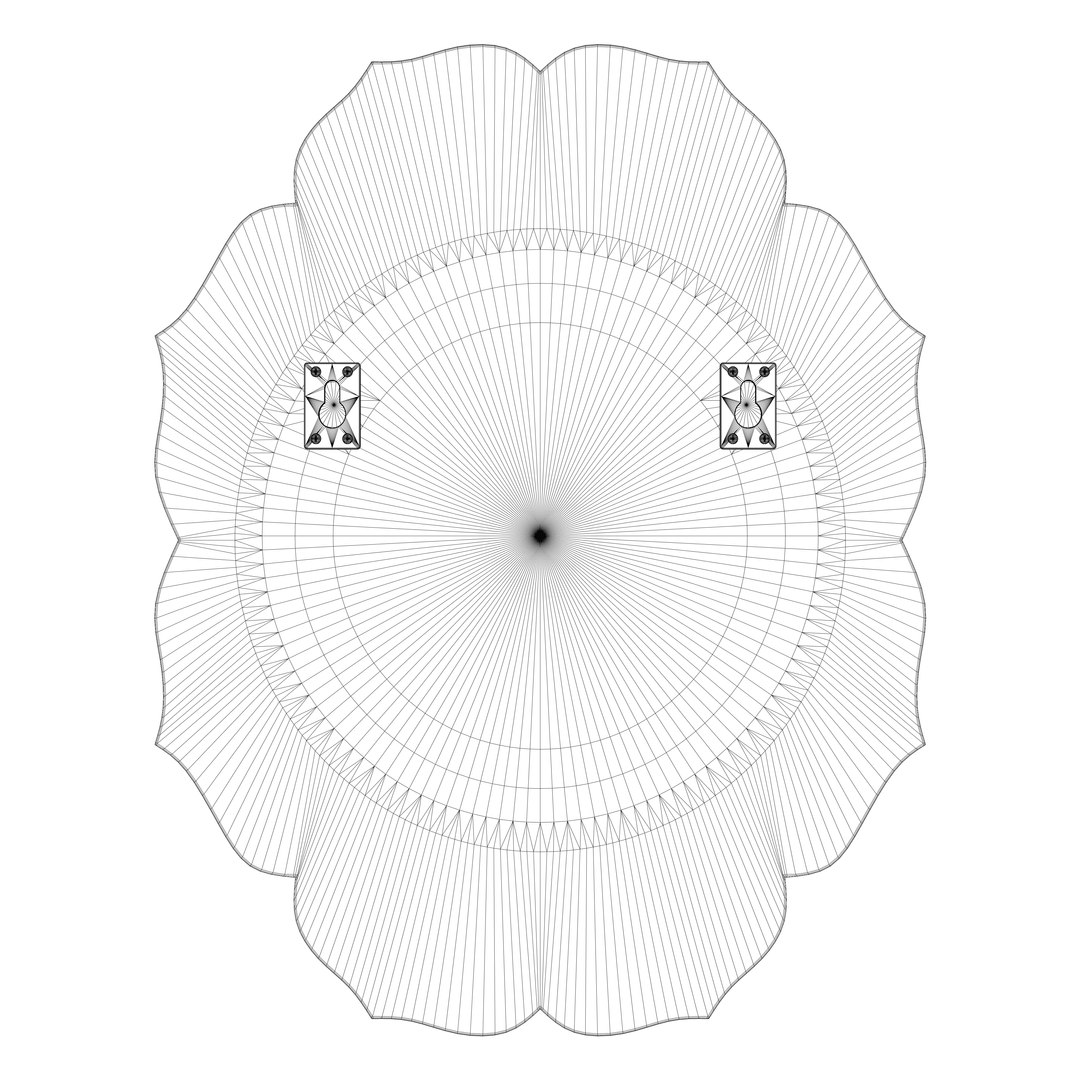 3D Lotus Mirror Art Model - TurboSquid 2380594