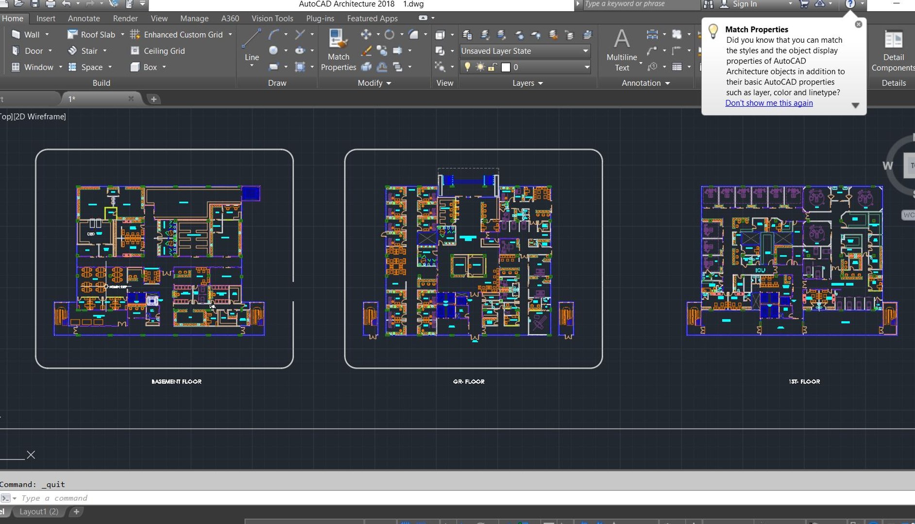 Medical Surgical Center Plans 3D Model - TurboSquid 1566604