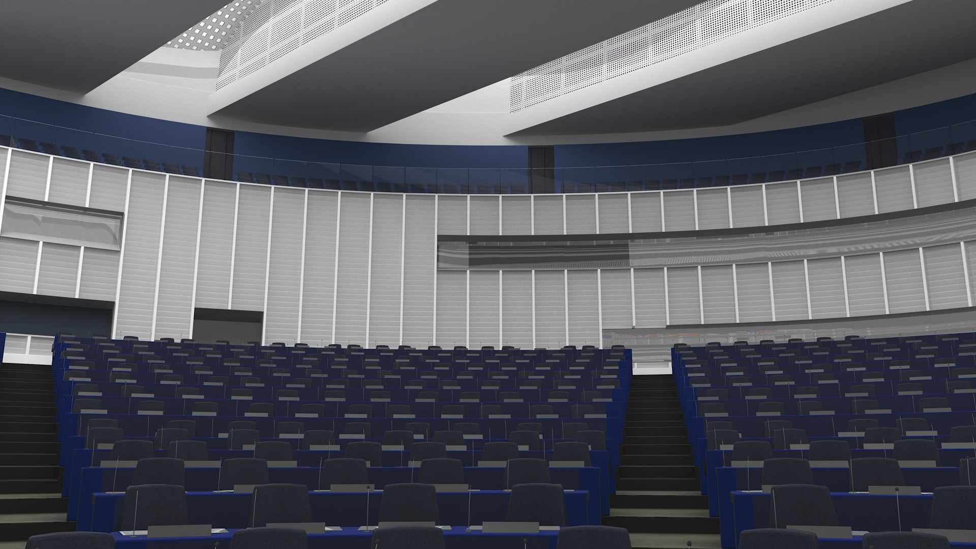 3D European Parliament Hemicycle Chamber - TurboSquid 2312459