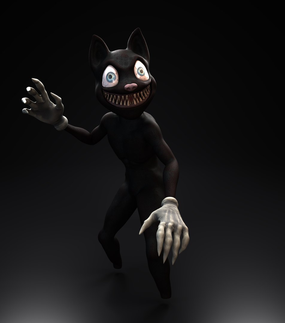 Cartoon Stylized Horror Cat 3D - TurboSquid 1928416