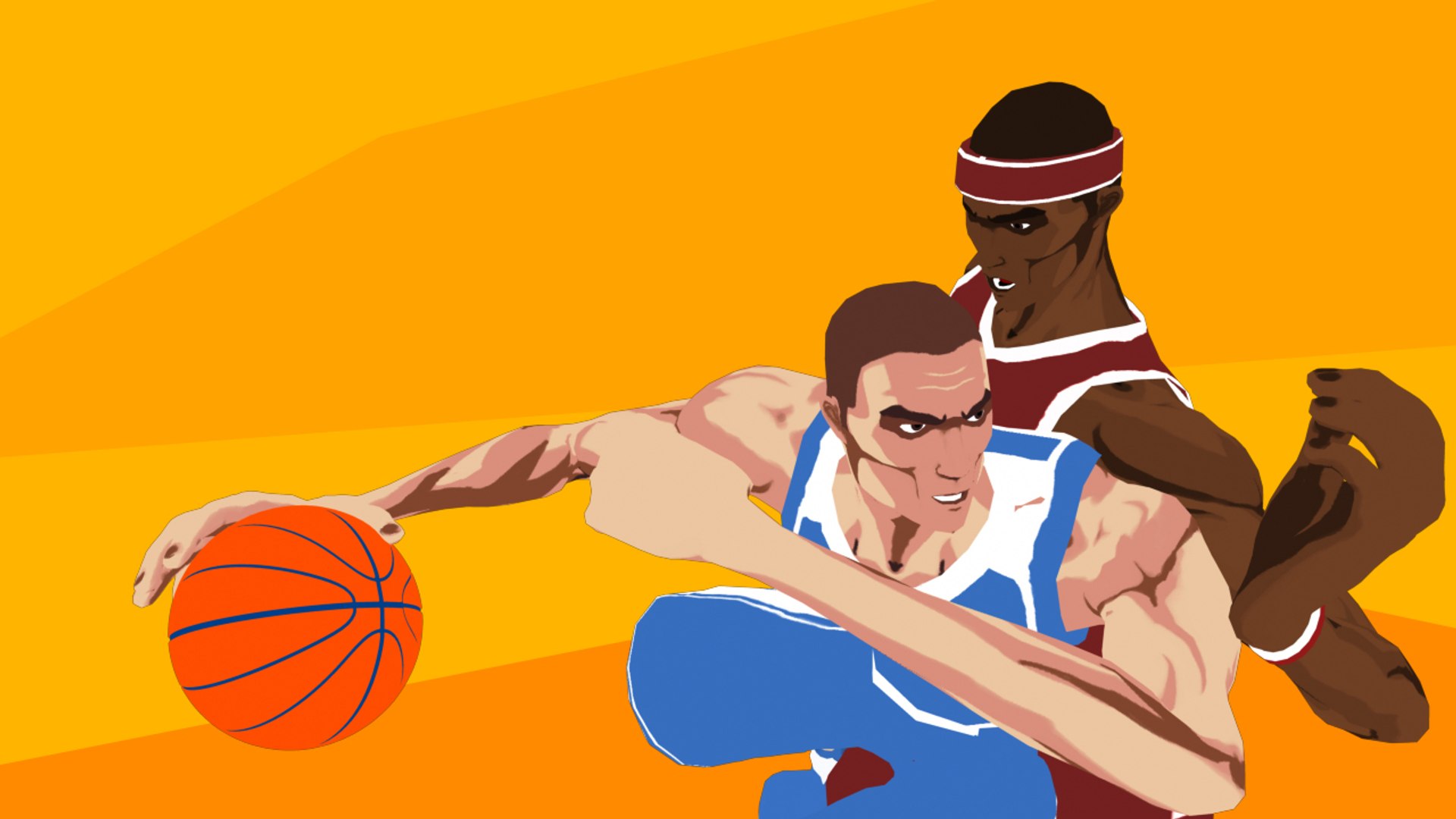 3d Stylized Basketball Player Ball Model