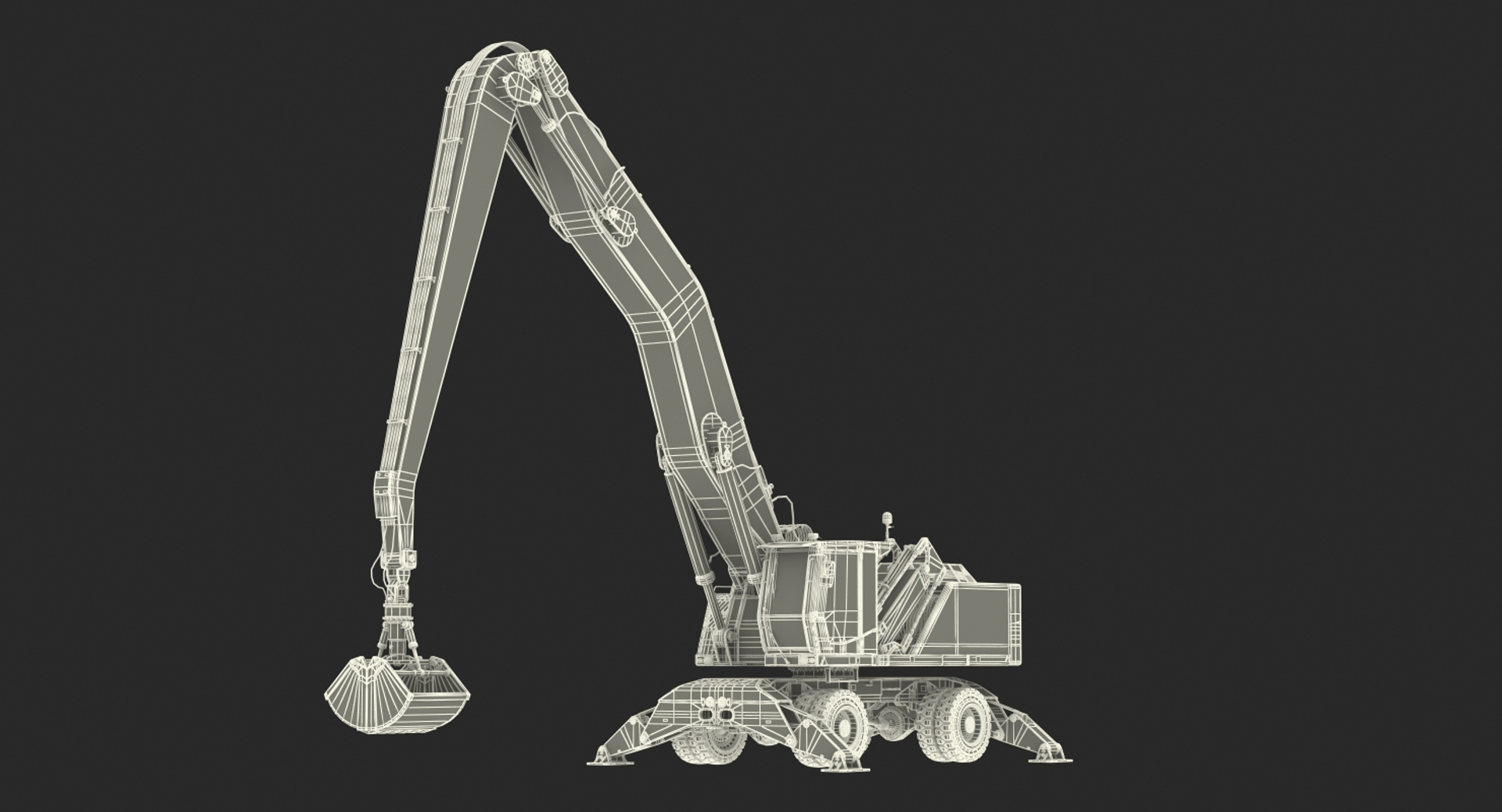 3D Excavator Wheels Terex Fuchs - TurboSquid 1337493