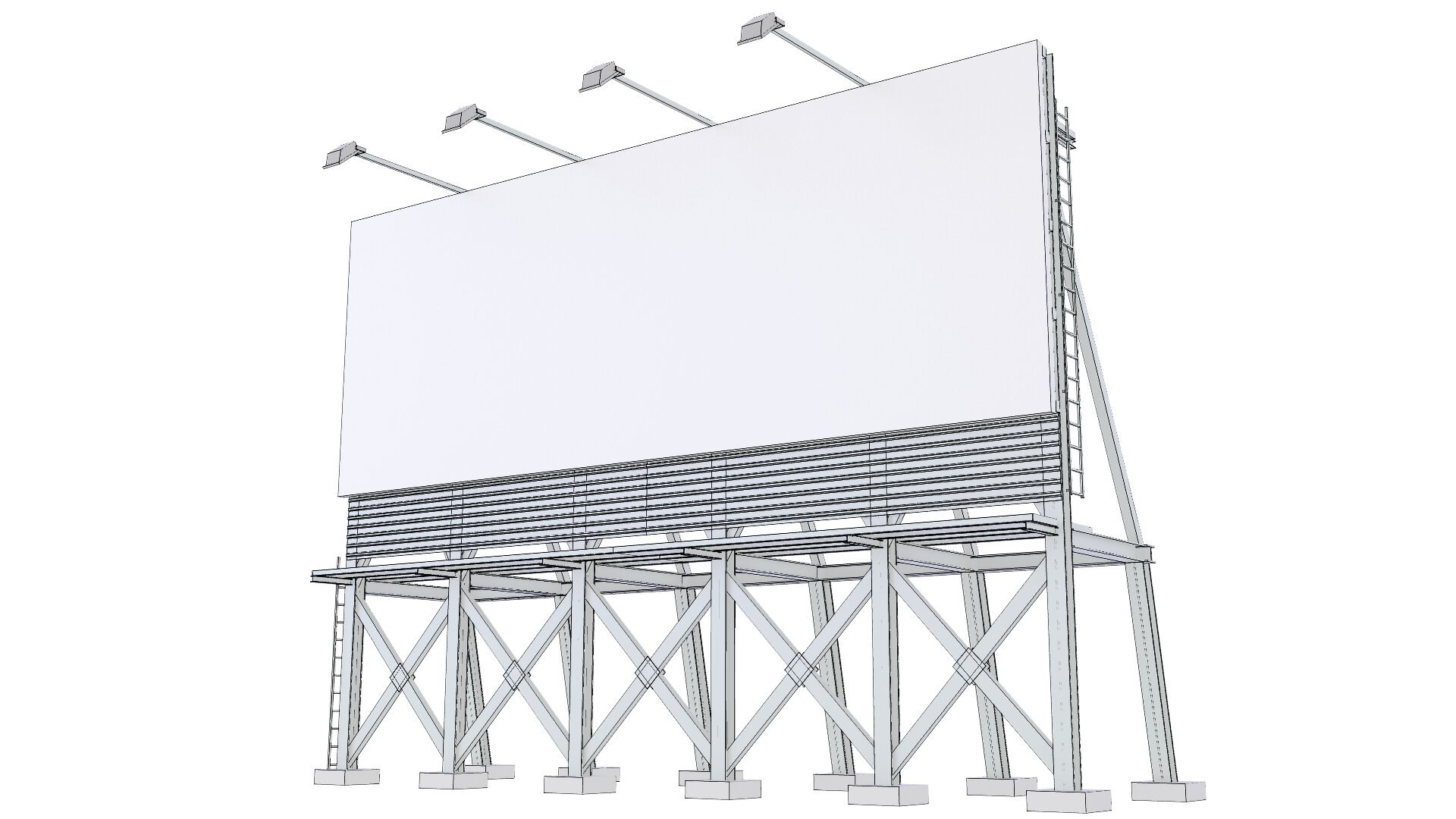 Rooftop Billboard Game 34 3D - TurboSquid 1816891