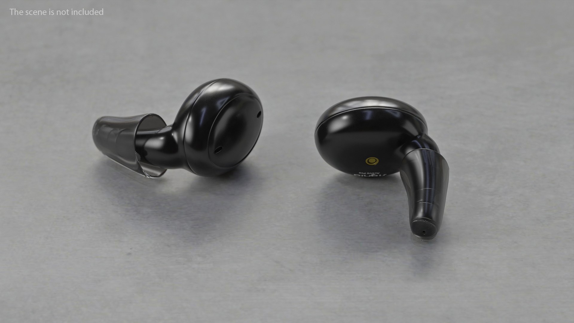 3D Model Signia Active Pro Are Hearing Aids Black - TurboSquid 2054601