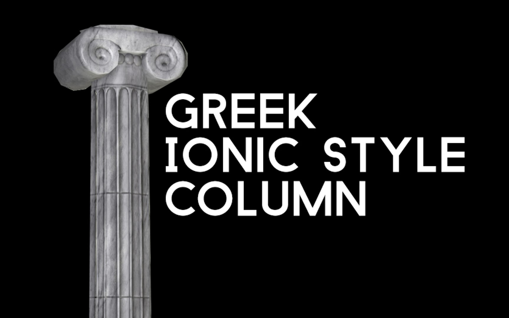 3D Ancient Greek Ionic Column - TurboSquid 1171496