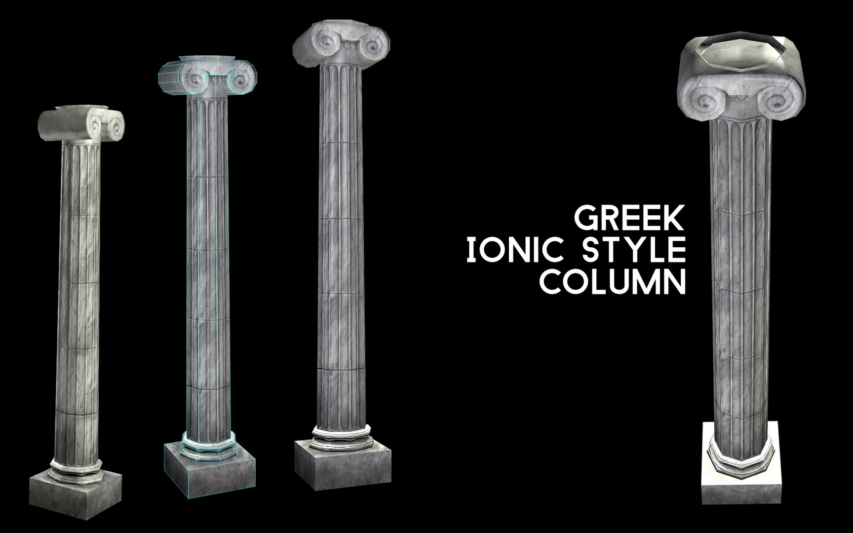 3D Ancient Greek Ionic Column - TurboSquid 1171496