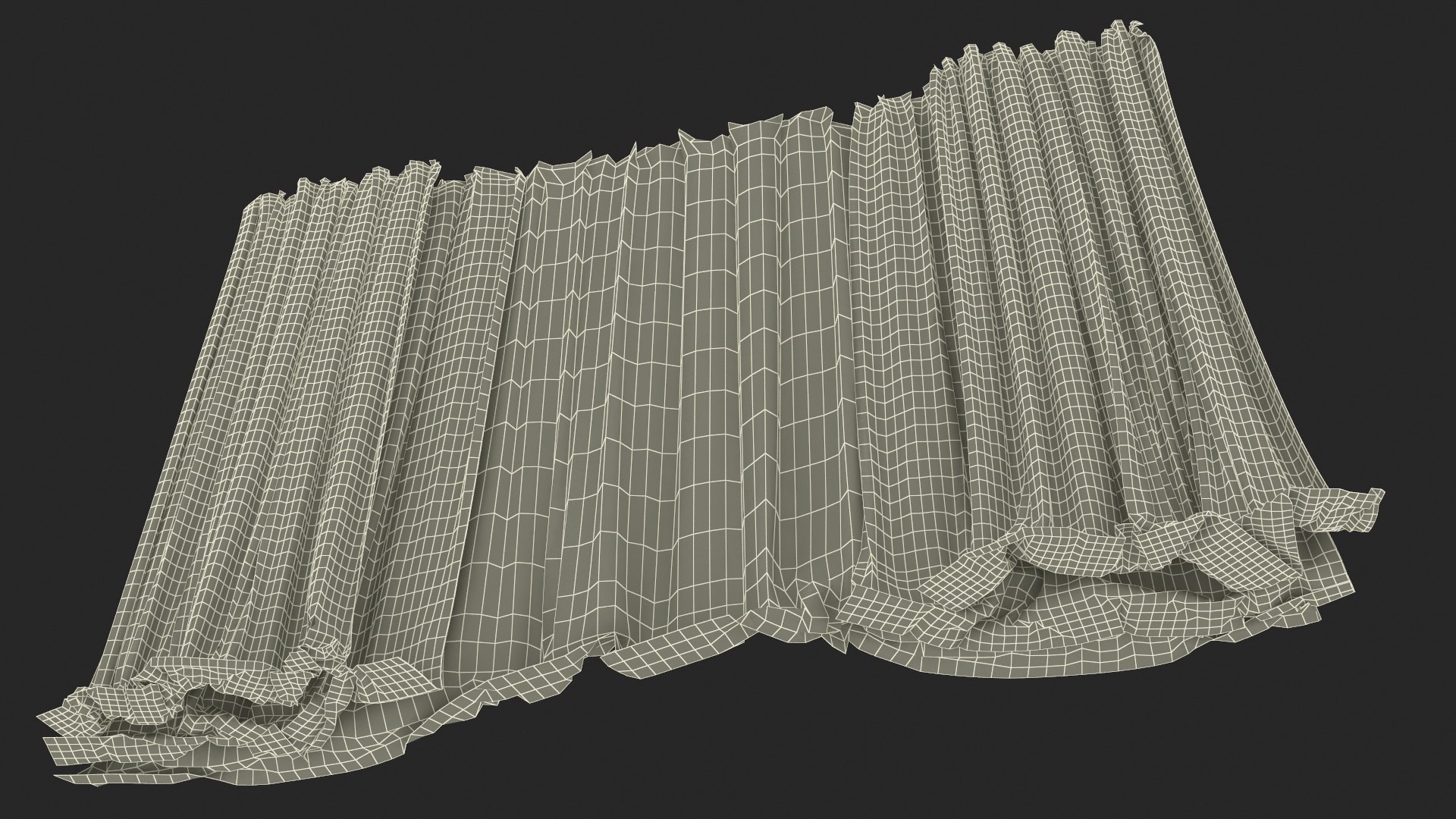 3D Model Classic Window Curtains Grey - TurboSquid 2190085